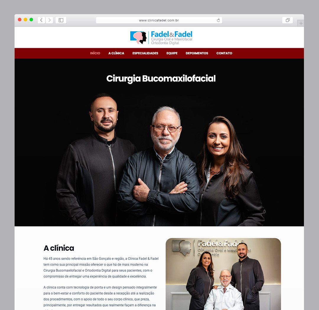 Clínica Fadel & Fadel Bucomaxilo | Portfólio - WCRIA Design Criativo